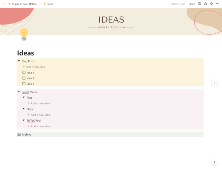 The 5 Ways I Use Notion To Organize My Life - Inspire to Glow
