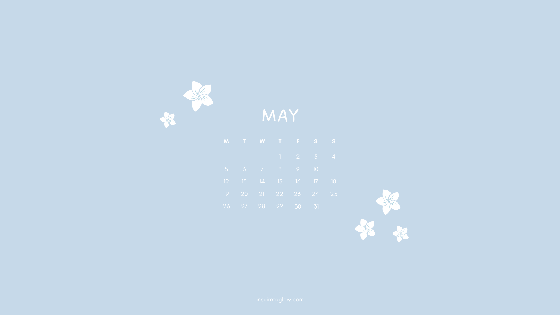 Free, downloadable May 2025 Tech Backgrounds - Inspire to Glow
